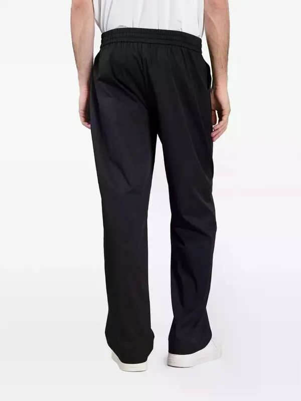 Alpha Studio Straight Leg Drawstring Waist Trousers