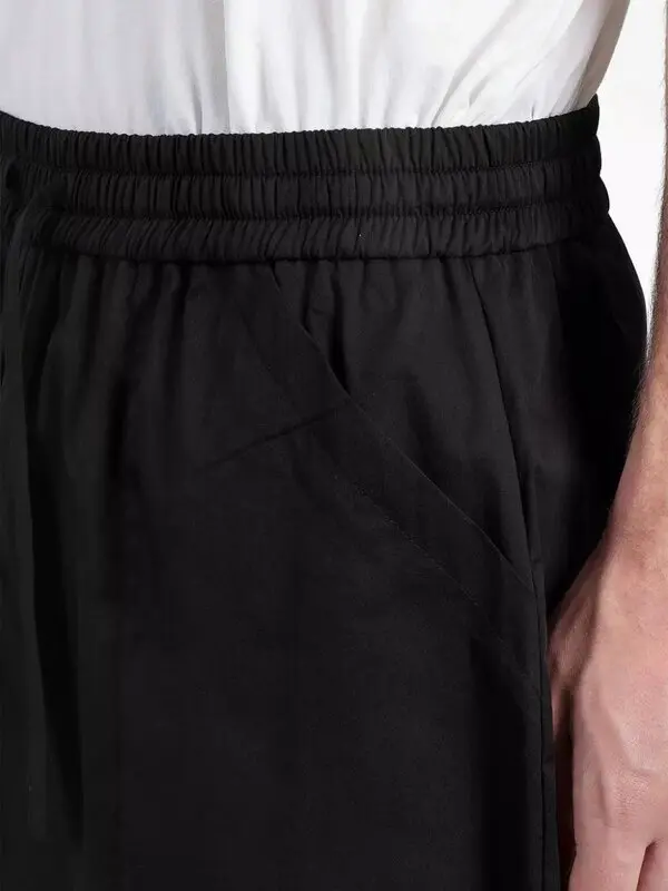 Alpha Studio Straight Leg Drawstring Waist Trousers