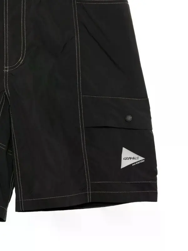 AND WANDER Brushed Cargo Shorts