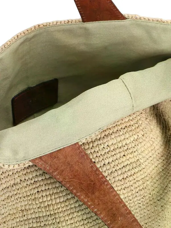 IBELIV Mirozy Woven Raffia Drawstring Basket Bag