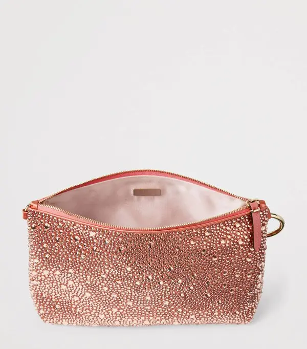 JIMMY CHOO Callie Embellished Clutch Bag - Pink