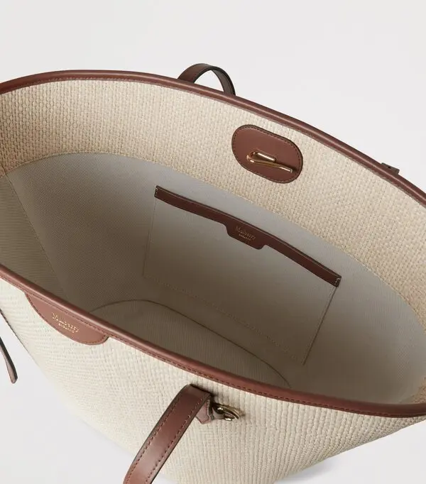 Mulberry Raffia Basket Tote Bag - Brown