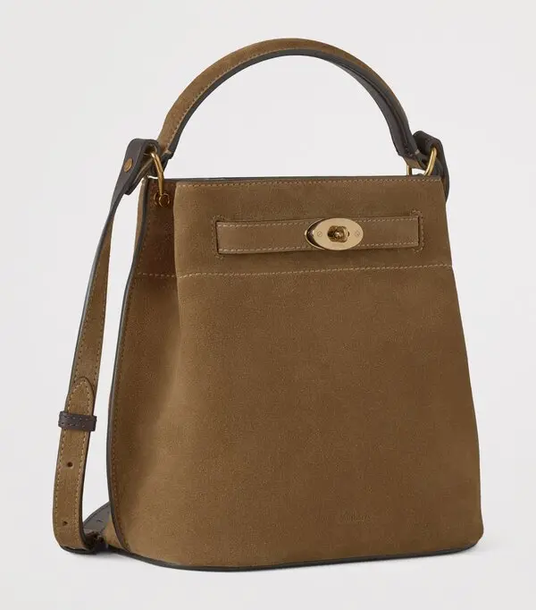 Mulberry Suede Islington Bucket Bag - Beige