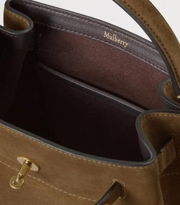 Mulberry Suede Islington Bucket Bag - Beige