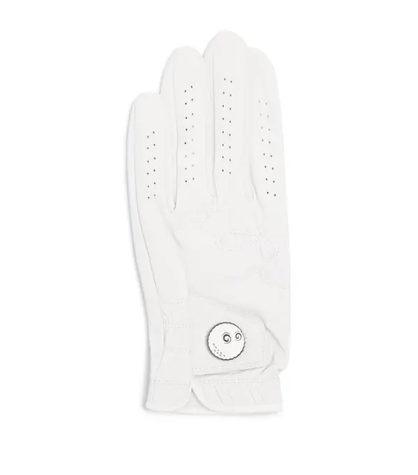 MALBON Cabretta Leather Golf Glove - White