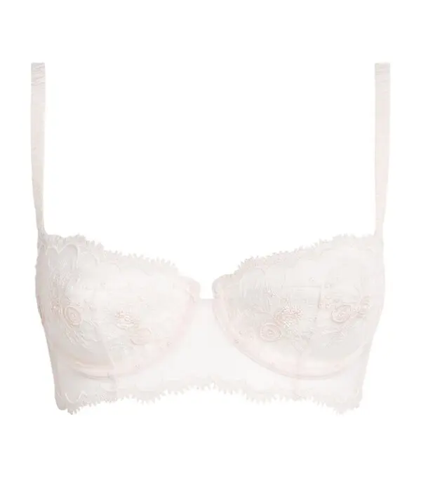 Simone Perele Lace Intrigue Half-cup Bra - Pink