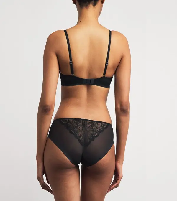 Simone Perele Lace Intrigue Plunge Push-up Bra - Black