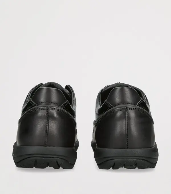 Diemme Crackled Leather Licata Sneakers - Black