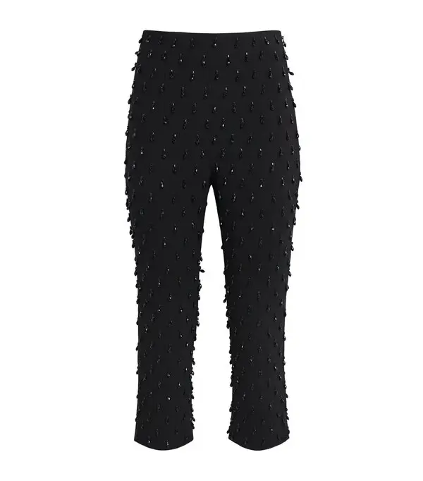 Carolina Herrera Embellished Cropped Trousers - Black