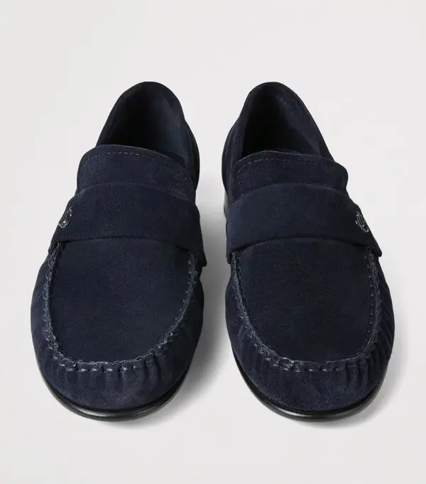JIMMY CHOO Ellis Suede Loafers - Blue