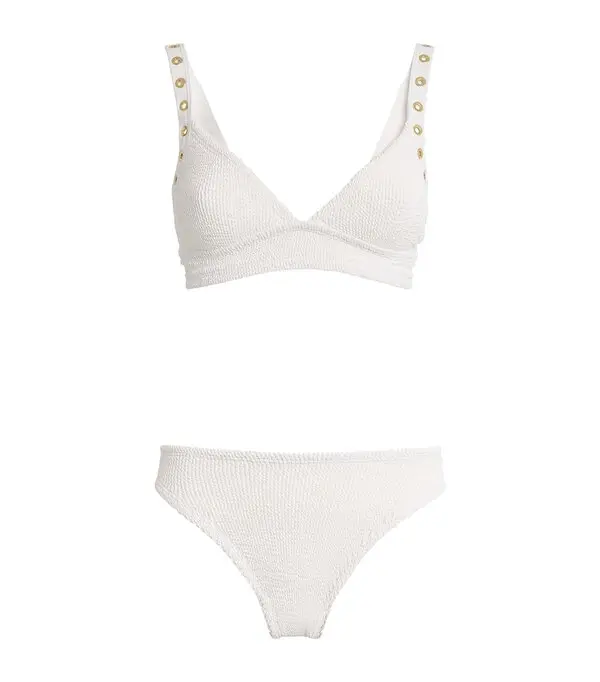 Hunza G Tessa Eyelet Bikini - White