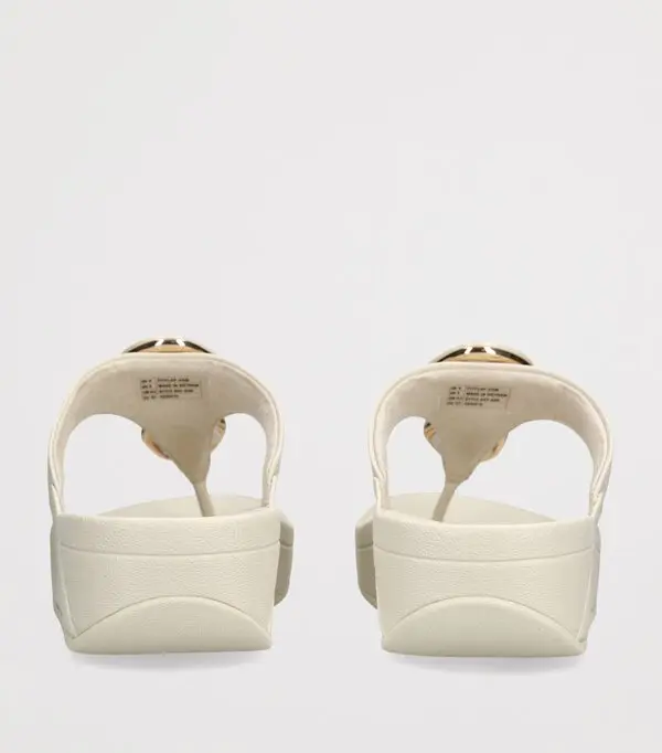 Fitflop Lulu Marble Stone Embellished Toe-post Sandals - Beige