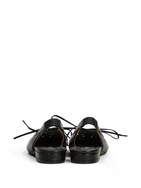 ALCHIMIA Eyelet Embellished Lace-up Slingback Ballet Flats