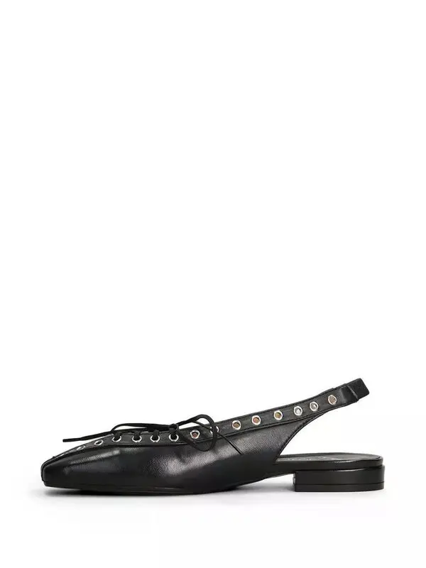ALCHIMIA Eyelet Embellished Lace-up Slingback Ballet Flats
