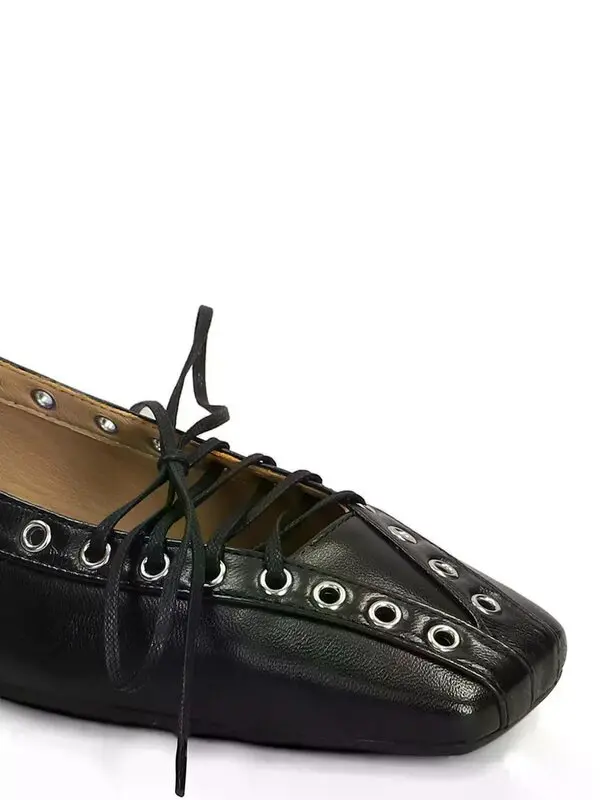 ALCHIMIA Eyelet Embellished Lace-up Slingback Ballet Flats