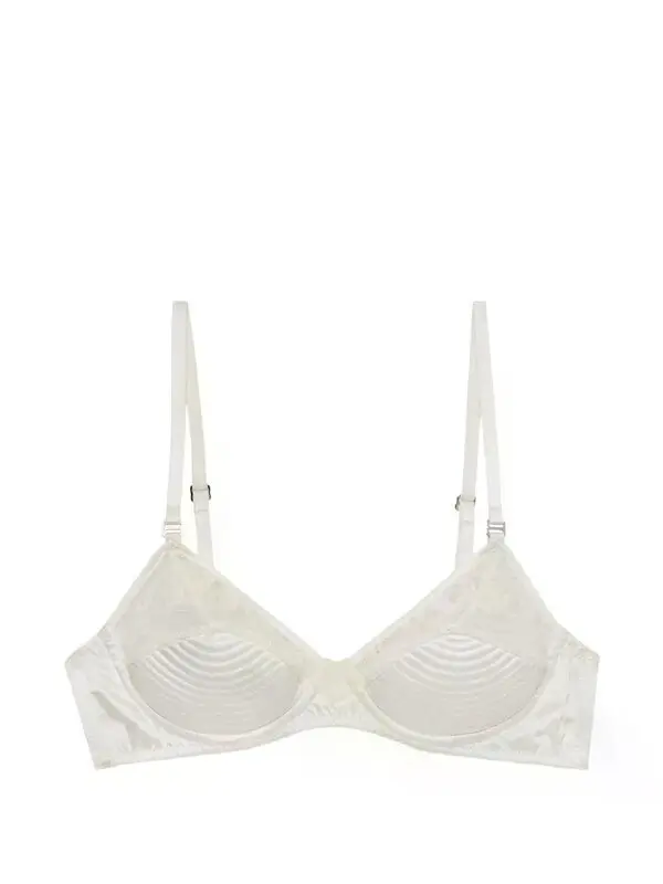 FLEUR DU MAL Topstitch Bebe Bra - Neutrals
