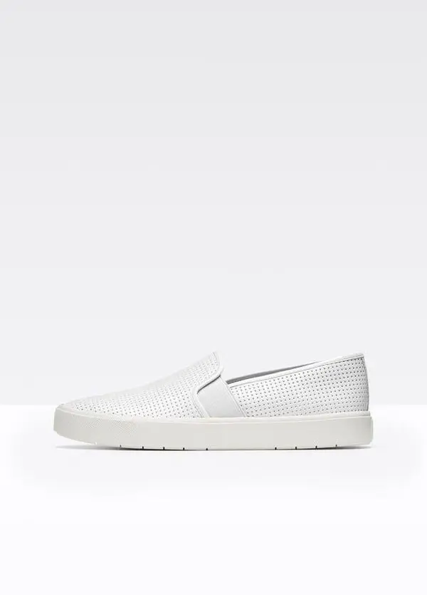 Vince Perforated Leather Blair Sneakers - White