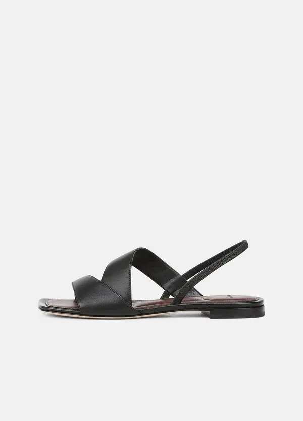 Vince Parker Leather Slingback Sandal - Black