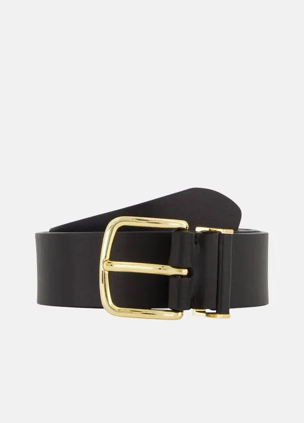 Vince Kaia 32mm Leather Belt - Black