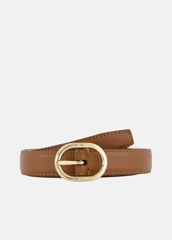 Vince Avery 20mm Leather Belt - Saddle