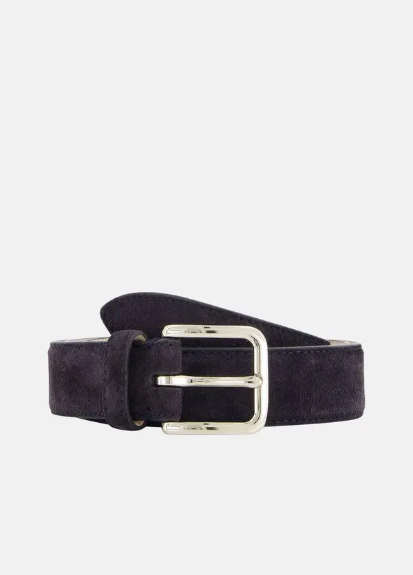 Vince 30mm Suede Belt - Coastal Blue
