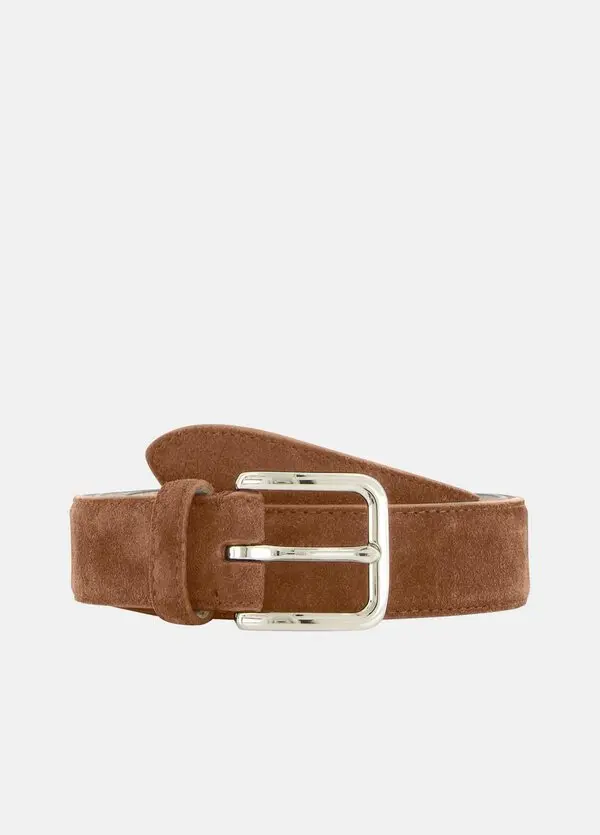 Vince 30mm Suede Belt - Saddle