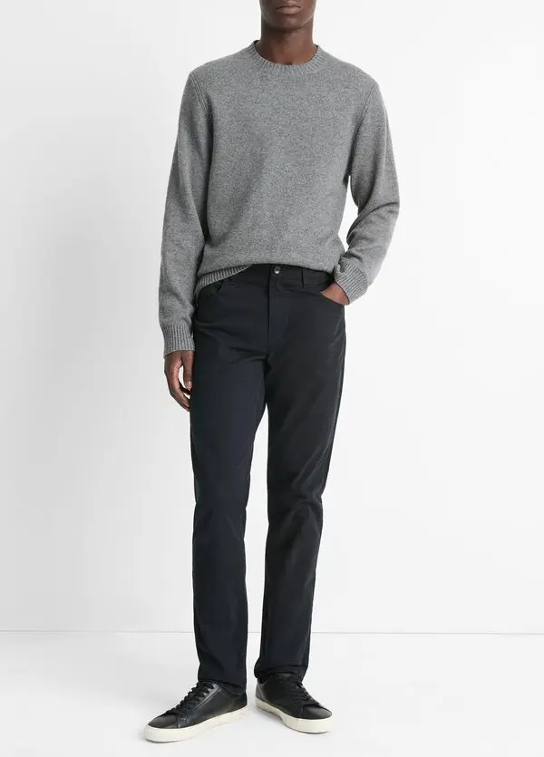 Vince Dylan Slim 5-pocket Peached Stretch-cotton Pant - Black
