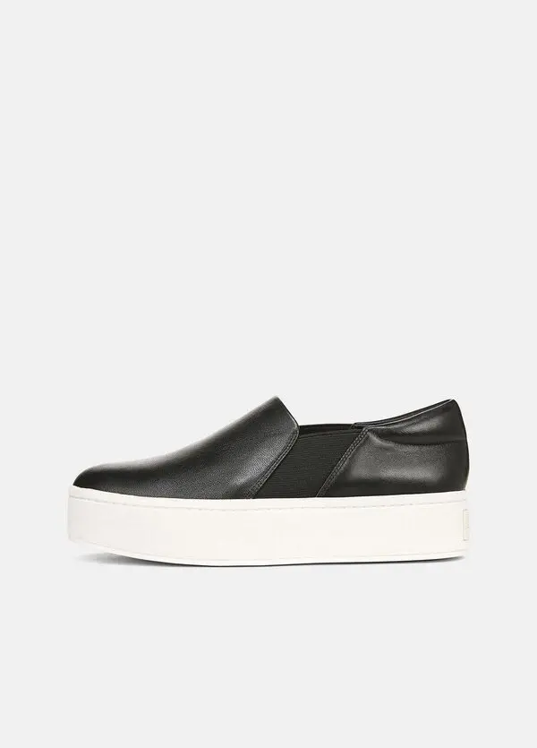 Vince Warren Leather Platform Slip-on Sneakers