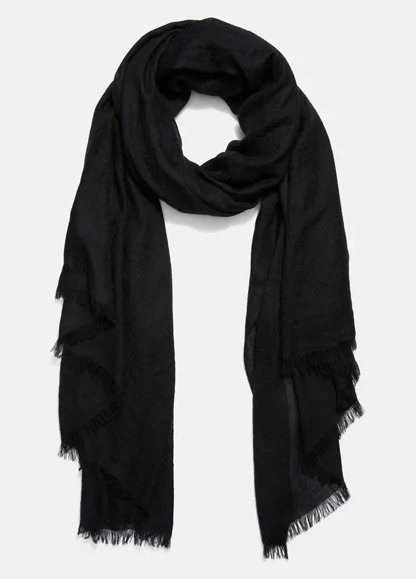 Vince Lightweight Cashmere Scarf - Black