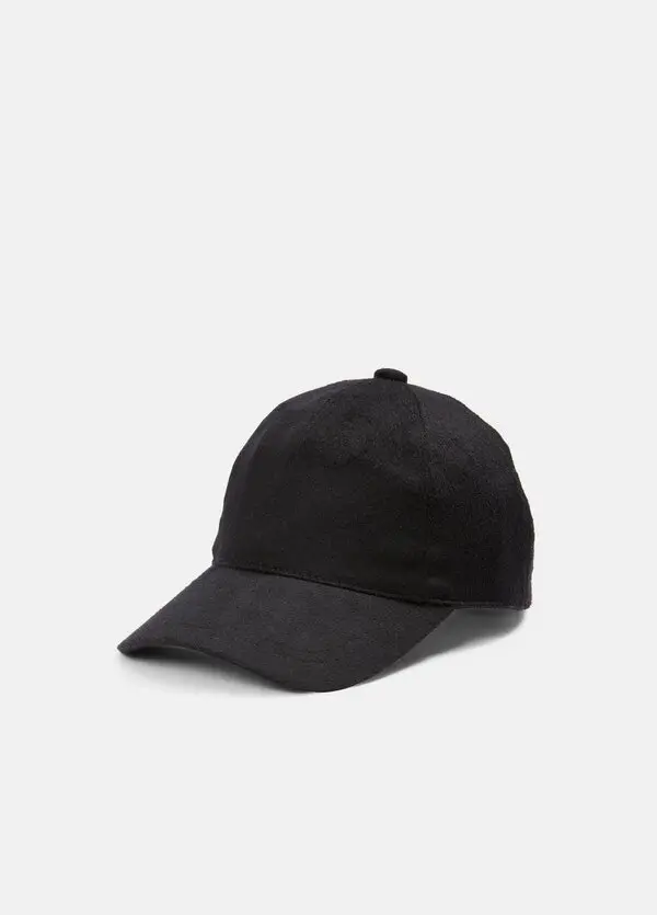 Vince Cashmere Baseball Cap - Black