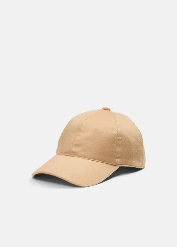 Vince Cashmere Baseball Cap - Camel