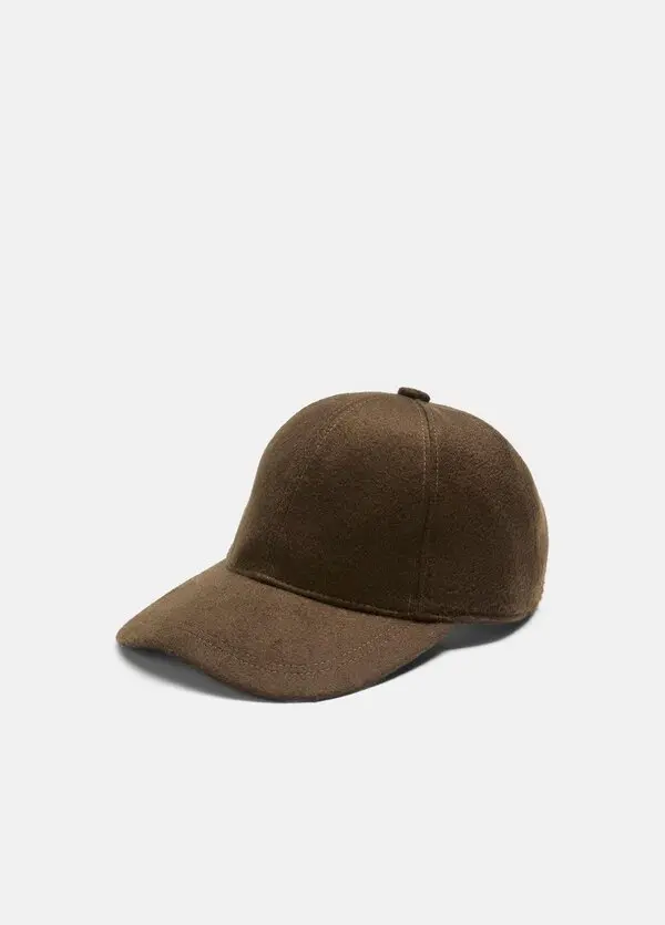 Vince Cashmere Baseball Cap - Night Moss