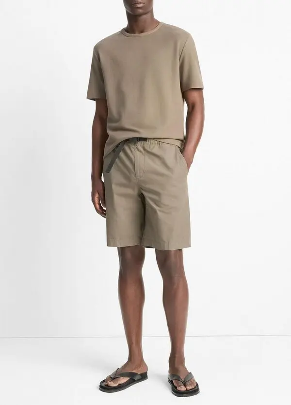 Vince Italian Cotton Ripstop Belted Short