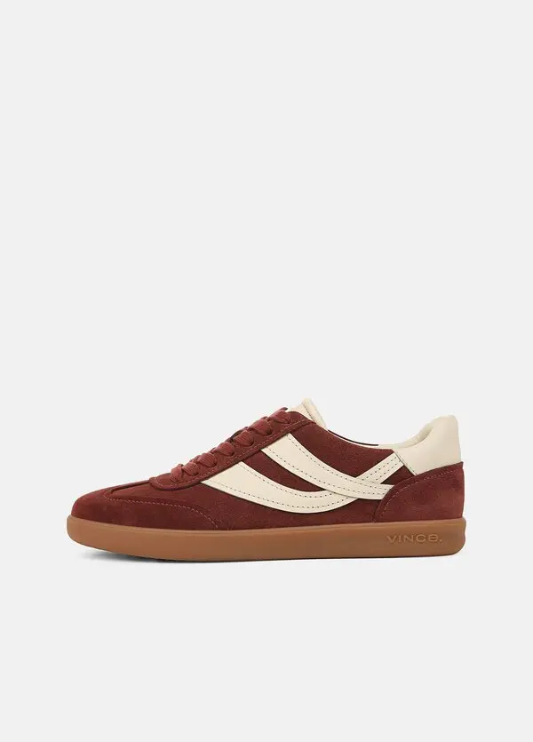 Vince Oasis Suede And Leather Sneakers - Malbec