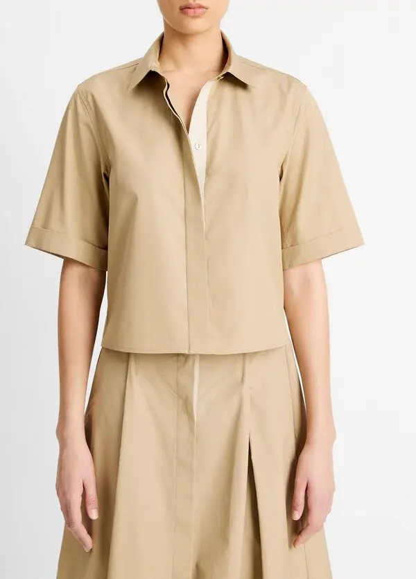 Vince Canvas Tape Cotton Button-front Shirt