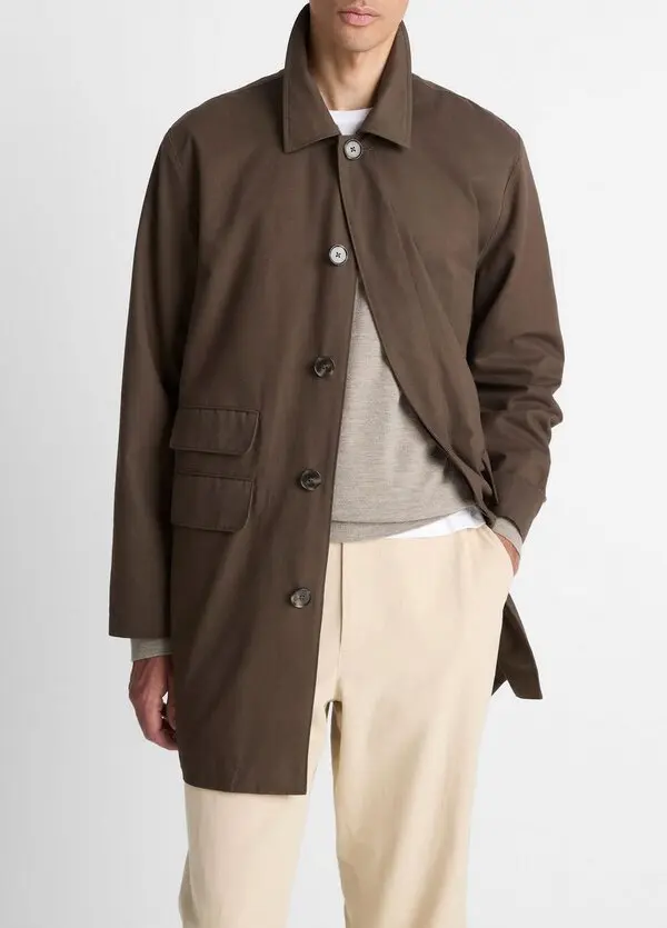 Vince Lightweight Italian Cotton Car Coat