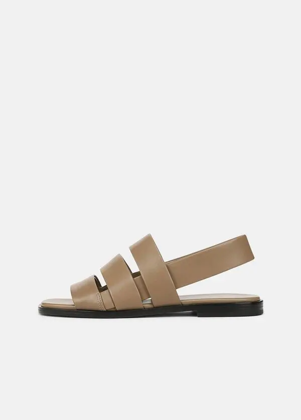 Vince Mazie Leather Slingback Sandals - Sand Shell