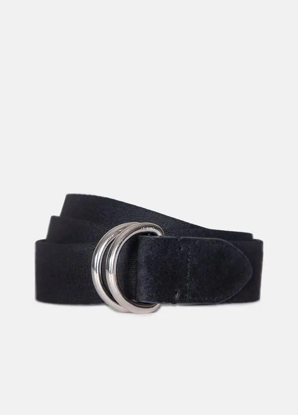 Vince 30mm Webbing D-ring Belt - Black