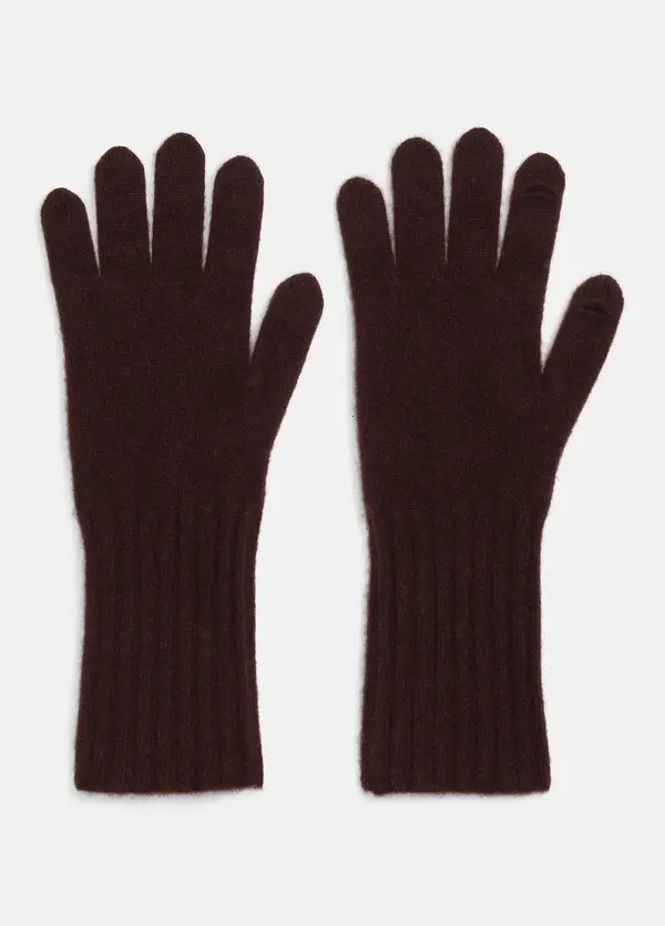 Vince Plush Cashmere Gloves With Forefinger And Thumb Slits - Fig