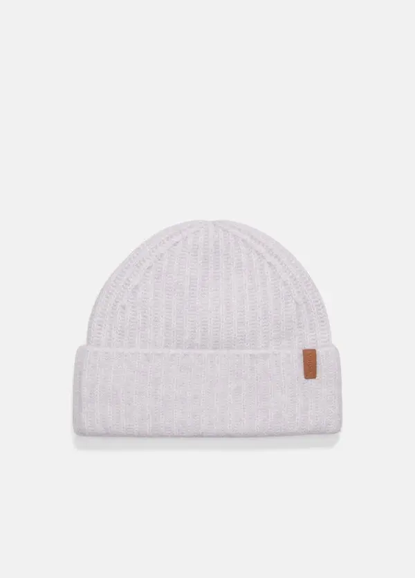 Vince Plush Cashmere Ribbed Beanie - Grey