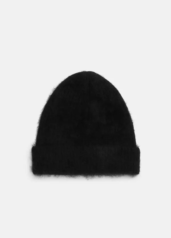 Vince Brushed Cashmere Beanie - Black