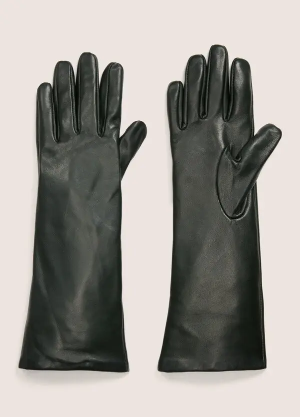 Vince Cashmere-lined Leather Gloves - Deep Forest