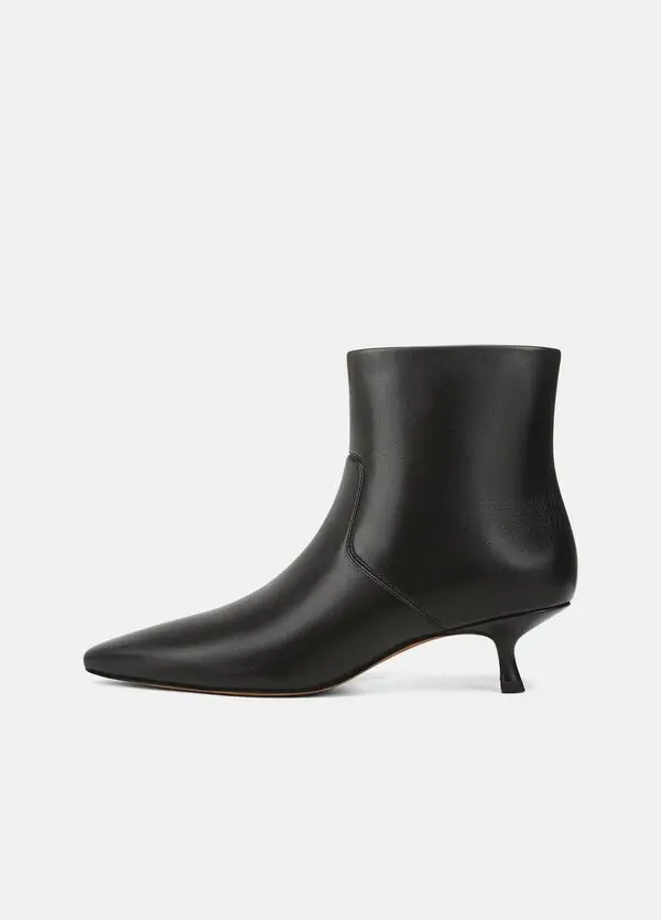 Vince Simone Leather Ankle Boot - Black