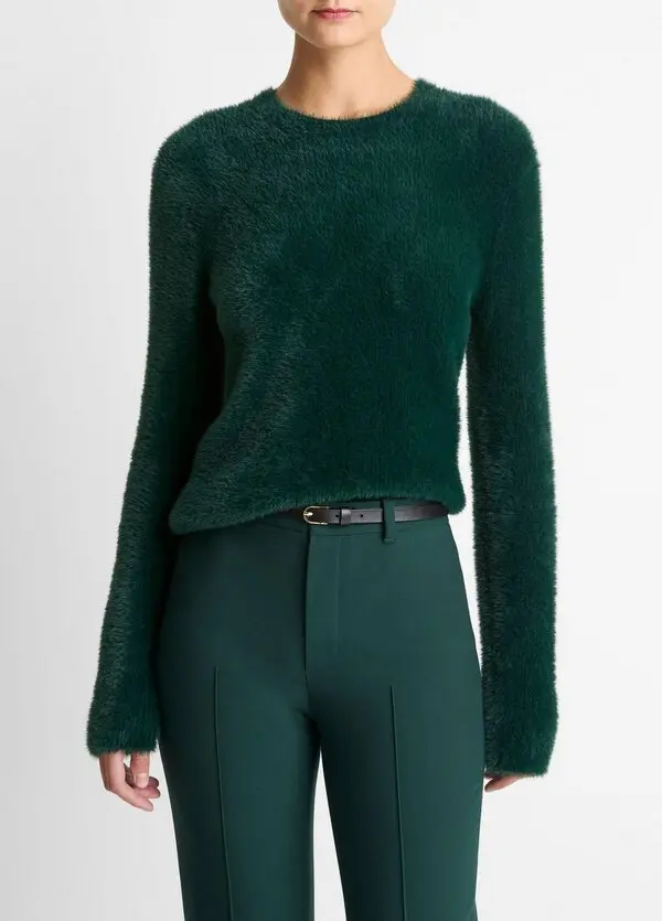 Vince Eyelash Crew Neck Sweater - Juniper