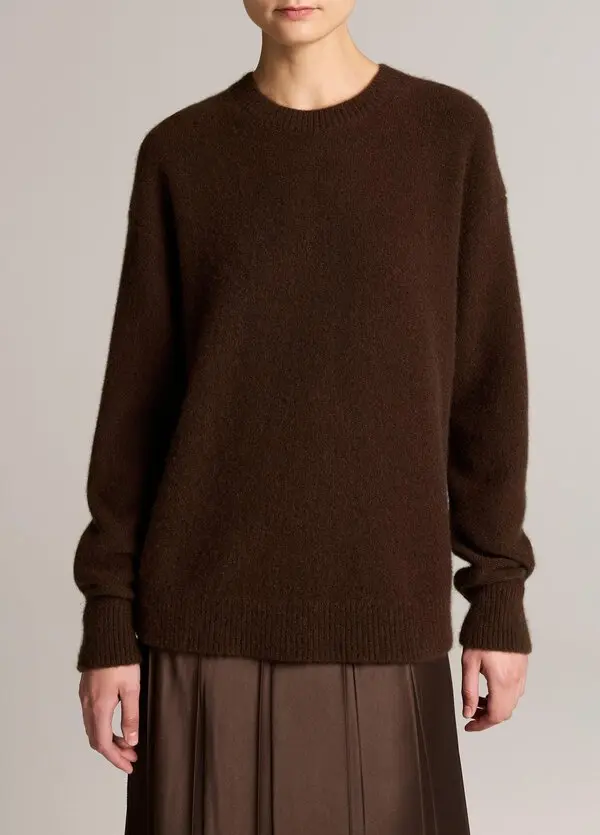 Vince Plush Cashmere Crew Neck Sweater - Pinewood