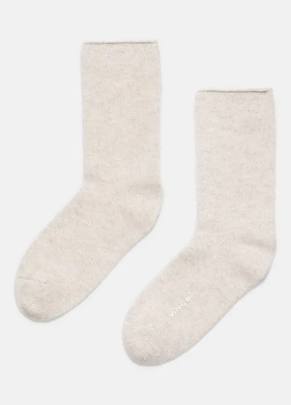 Vince Cashmere Jersey Short Sock - Heather Marble