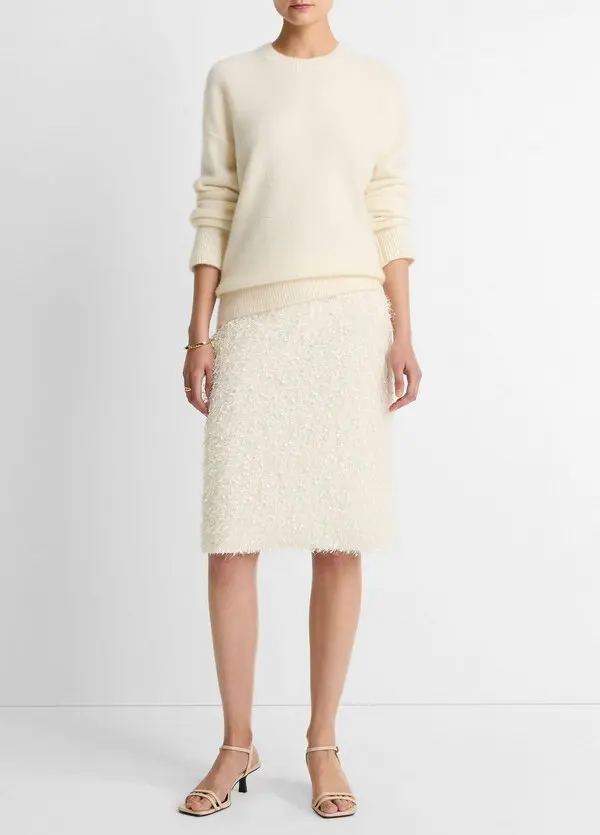 Vince Feathery-fringe Knee-length Skirt