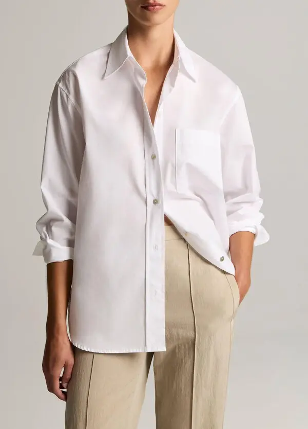 Vince Oversized Cotton Button-front Shirt