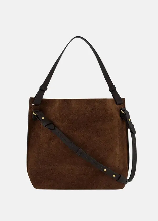 Vince Ava Suede Crossbody Bag - Chocolate
