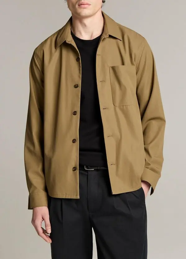 Vince Cotton Bluff-pocket Overshirt - Kalamata